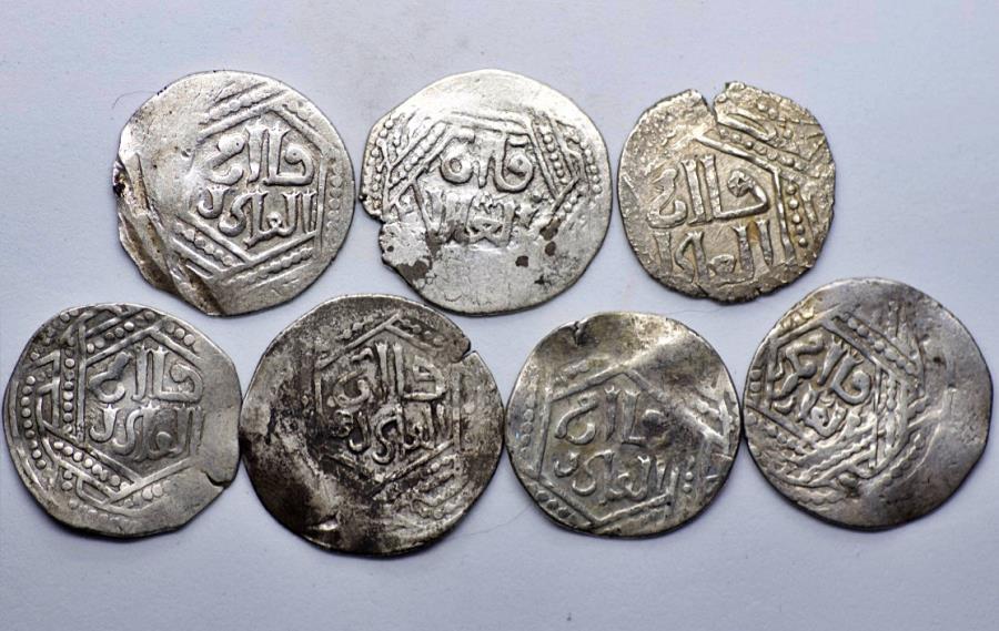 Group lot of 7 Silver Mongol coins, Ilkhanids | Lots & Collections