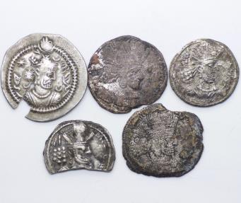 Group lot of 5 Sasanian coins | Lots & Collections