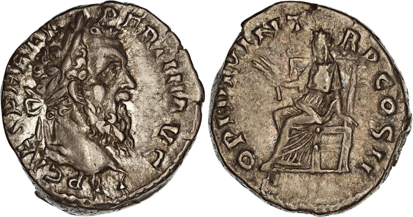 Pertinax, Denarius, ‘OPI DIVIN TR P COS II’ [ARI-334] | Roman Imperial Coins