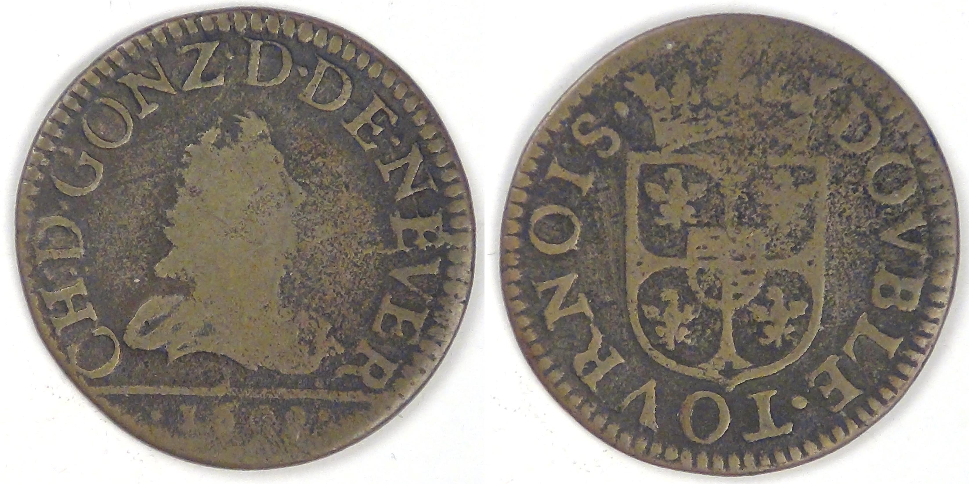 FRANCE - Principality of Arches-Charleville, Charles I, 1608 Double ...