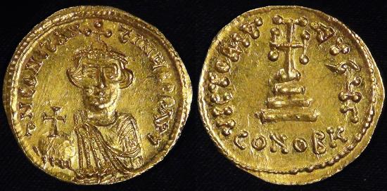 BYZANTINE EMPIRE, Constans II (641-688 AD), 641 AD, Gold Solidus ...