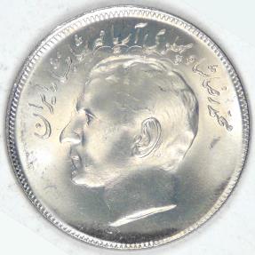 IRAN - Kingdom, Mohammad Reza Pahlavi, SH1353 (1974), 20 Rials, Gem BU