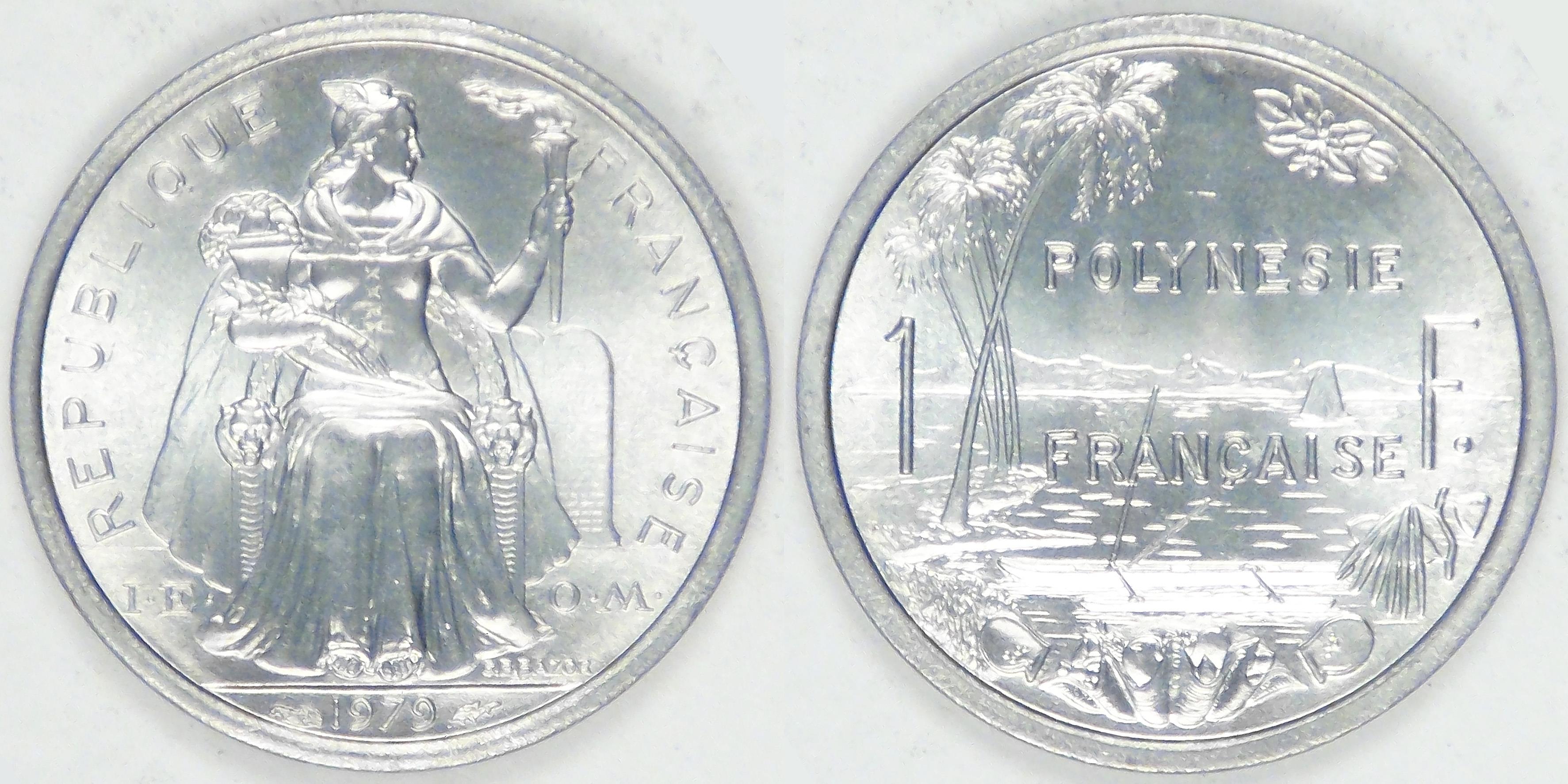 FRENCH POLYNESIA, 1979 (a) Franc, Gem BU | Australian & Oceanian Coins