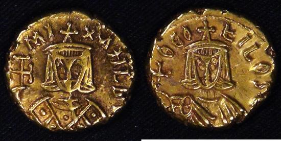 BYZANTINE EMPIRE, Michael II & Theophilus (821/2-829 AD), Gold Solidus ... BYZANTINE EMPIRE, Michael II & Theophilus (821/2-829 AD), Gold Solidus ...