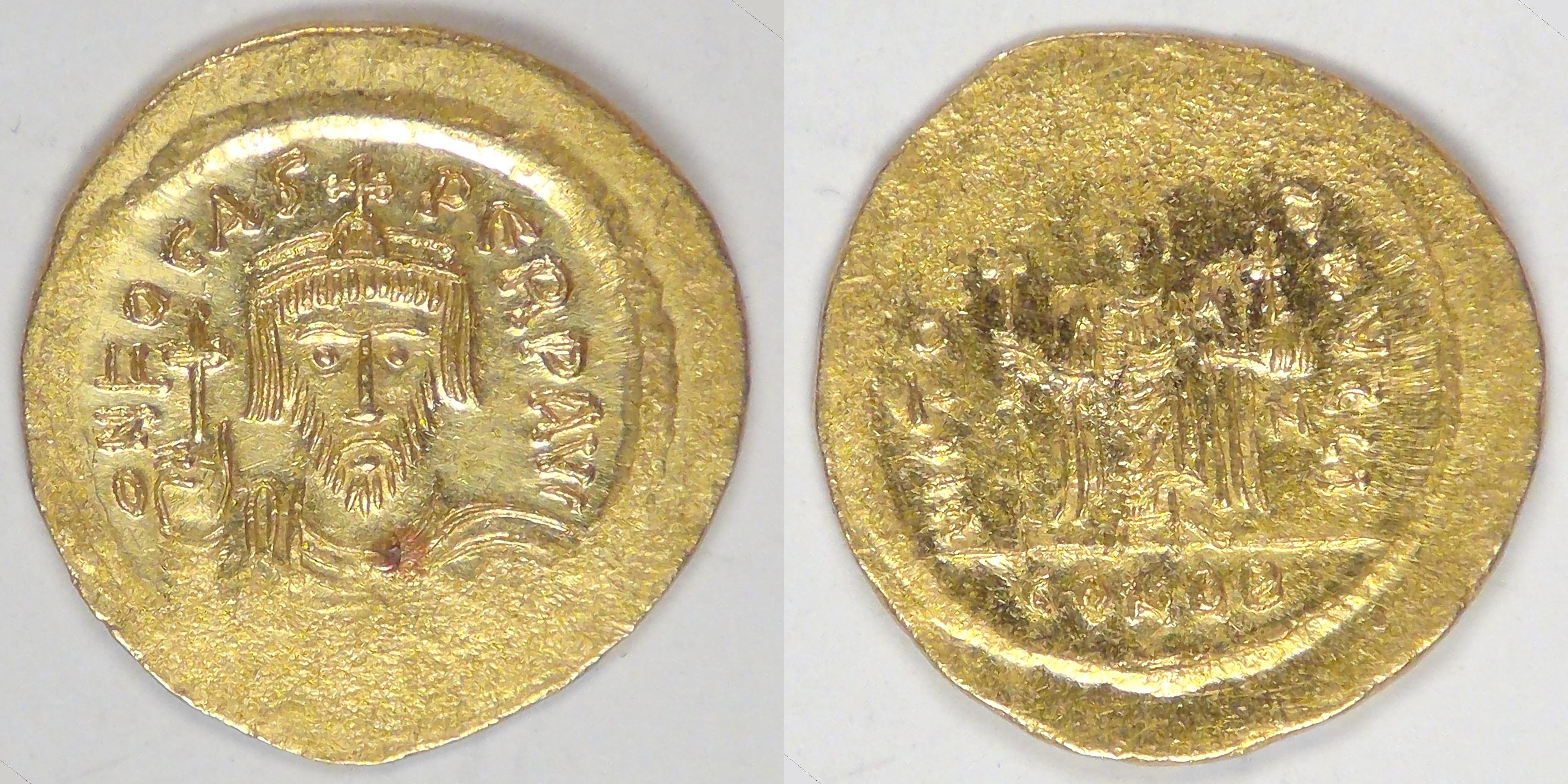 BYZANTINE EMPIRE, Phocas (602-610 AD), Gold Solidus, graded virtually Mint State by ACCS