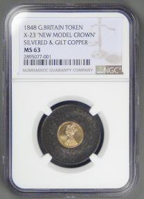 UNITED KINGDOM OF GREAT BRITAIN, 1848 Model Crown, MS-63 NGC | European ...