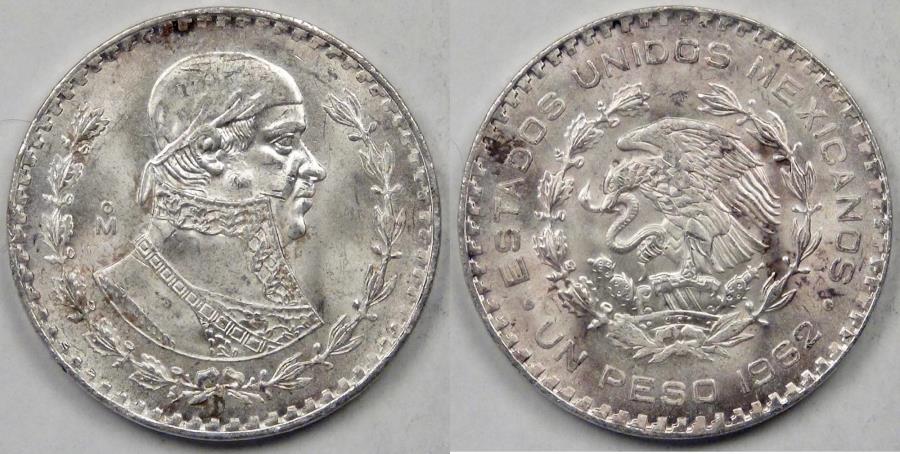 MEXICO - Estados Unidos, 1962 Peso, Brilliant Uncircualted | North ...