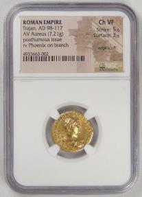 ROME IMPERIAL, Hadrian in honour of Divus Trajan, 118 AD (posthumous ...