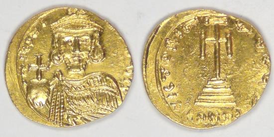 BYZANTINE EMPIRE, Justinian II (1st reign 685-695 AD), 686-687, Gold ...