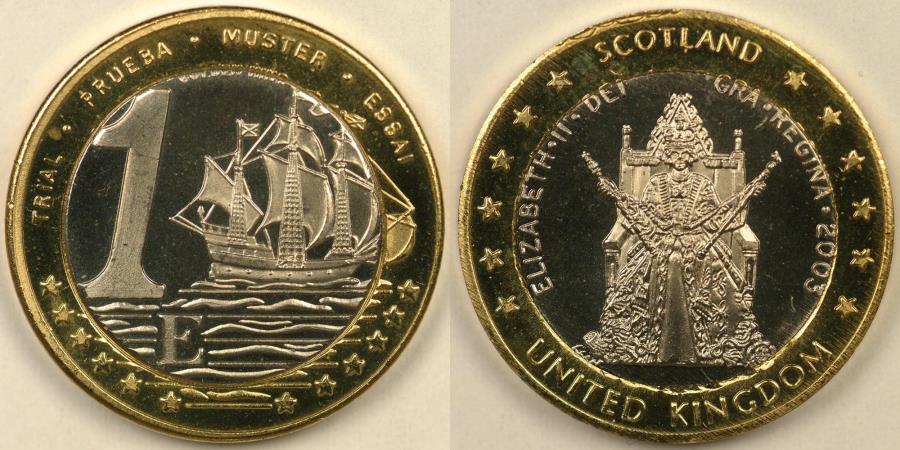 GREAT BRITAIN, 2003 Euro, Gem Proof Deep Cameo | European Coins