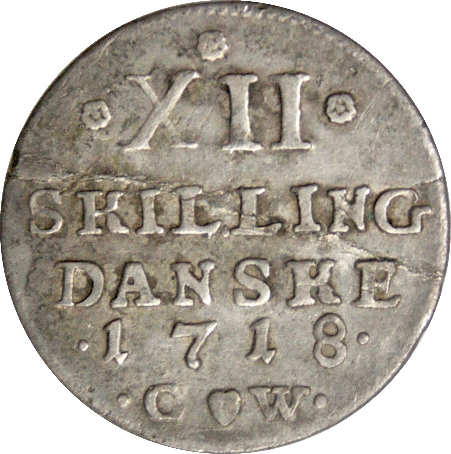 Denmark, 12 skilling 1718 | European Coins