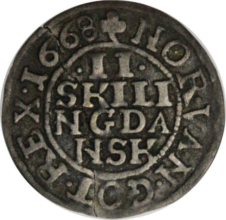 Denmark, 2 skilling 1668 | European Coins