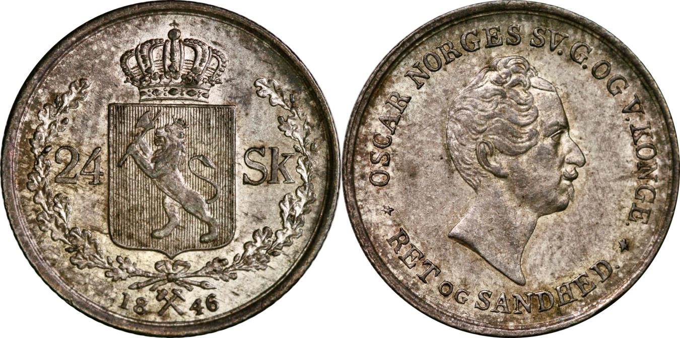 Norway, 24 skilling 1846 | European Coins