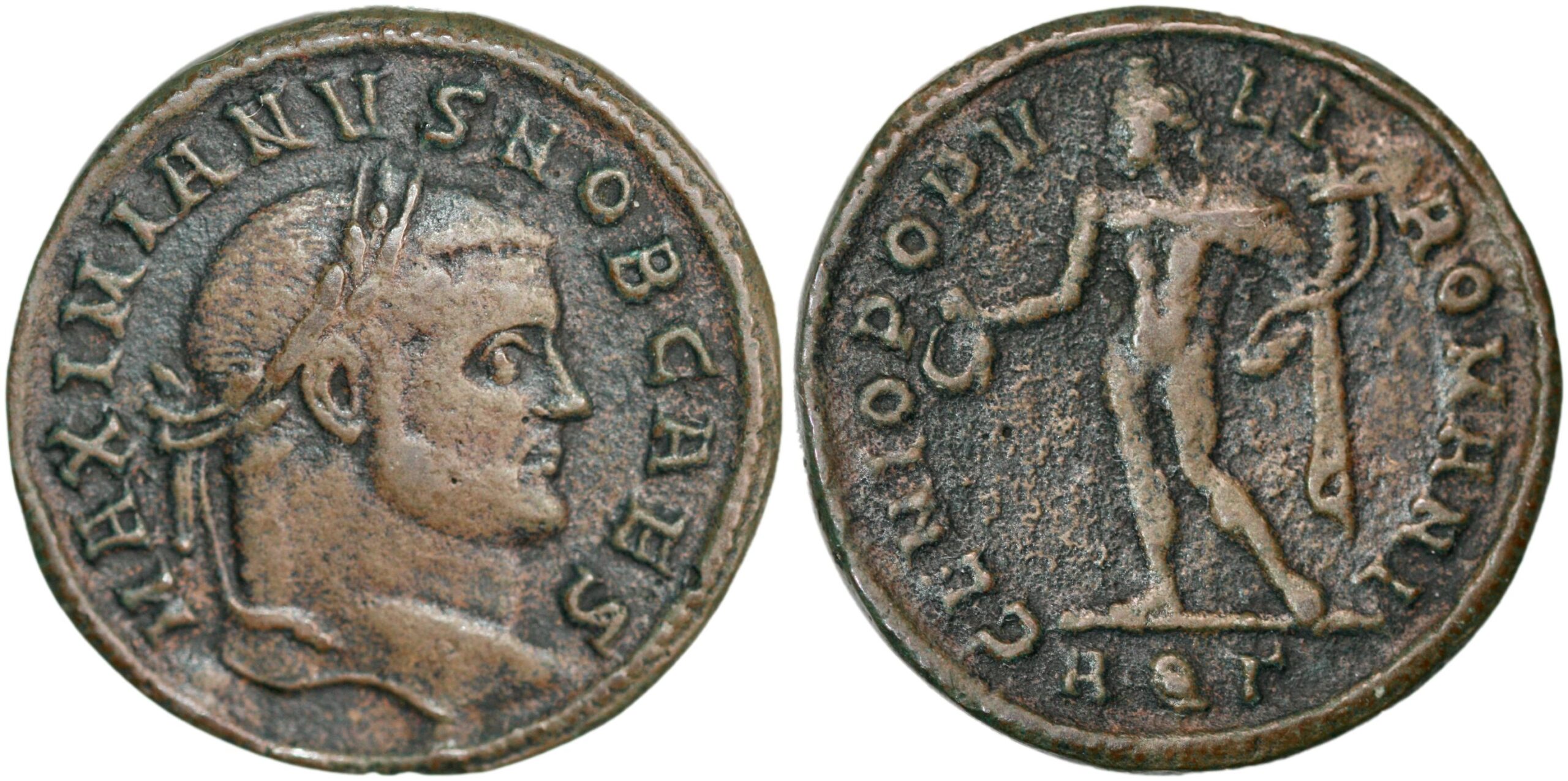 Bi follis from Caesar Galerius (296-299 AD) | Roman Imperial Coins