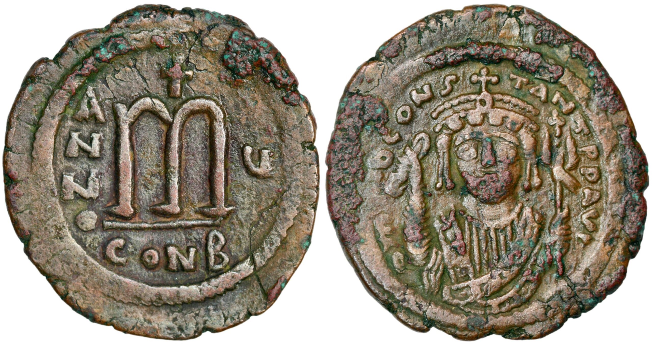 Follis from Emperor Tiberius II Constantine (582-583 AD) | Byzantine Coins