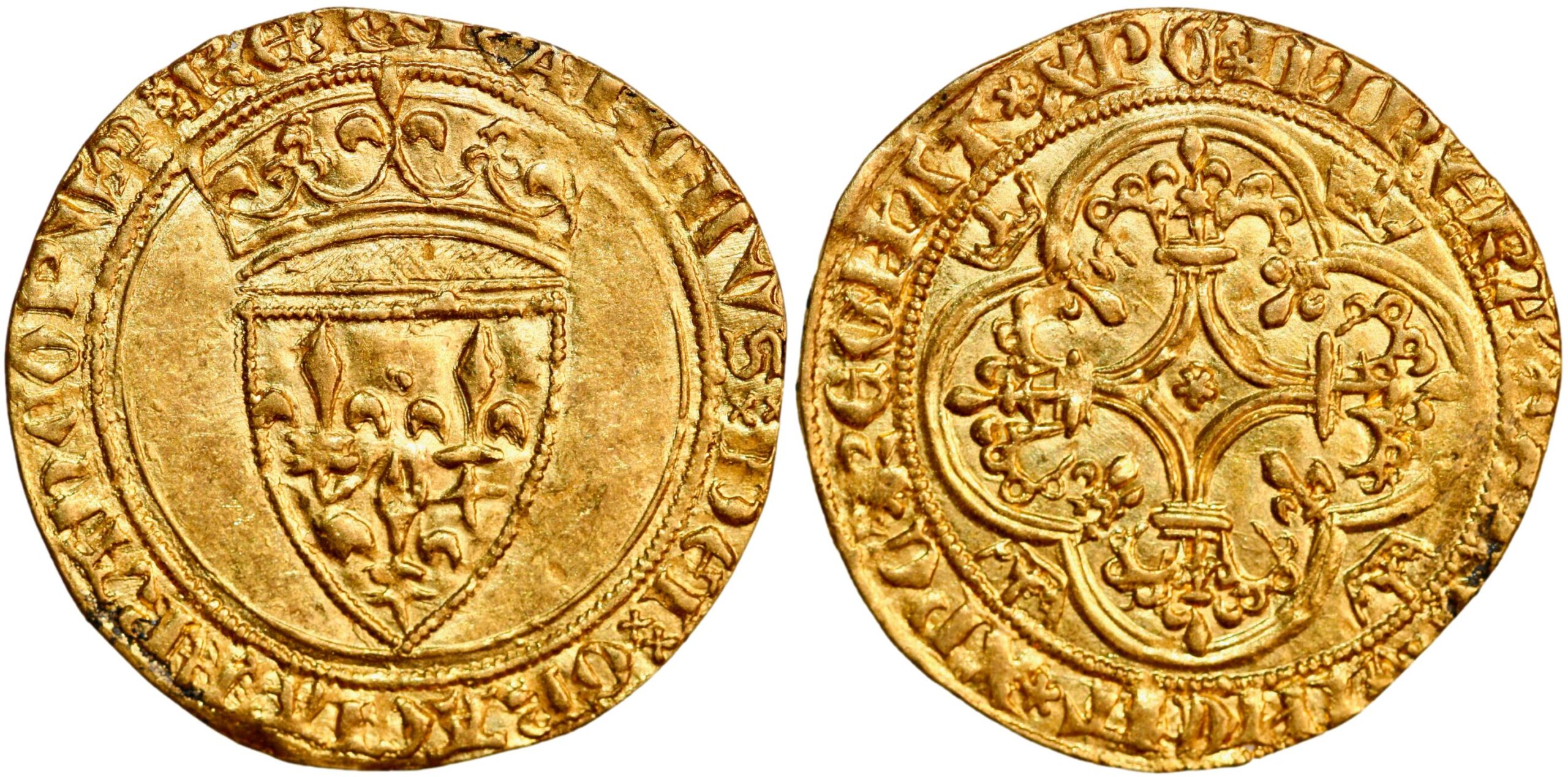 France, ecu d’or (gold!) 1380-1422 | European Coins