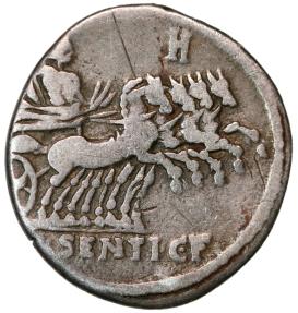 Denarius from L. Senti C.F. (101 BC) | Greek Coins