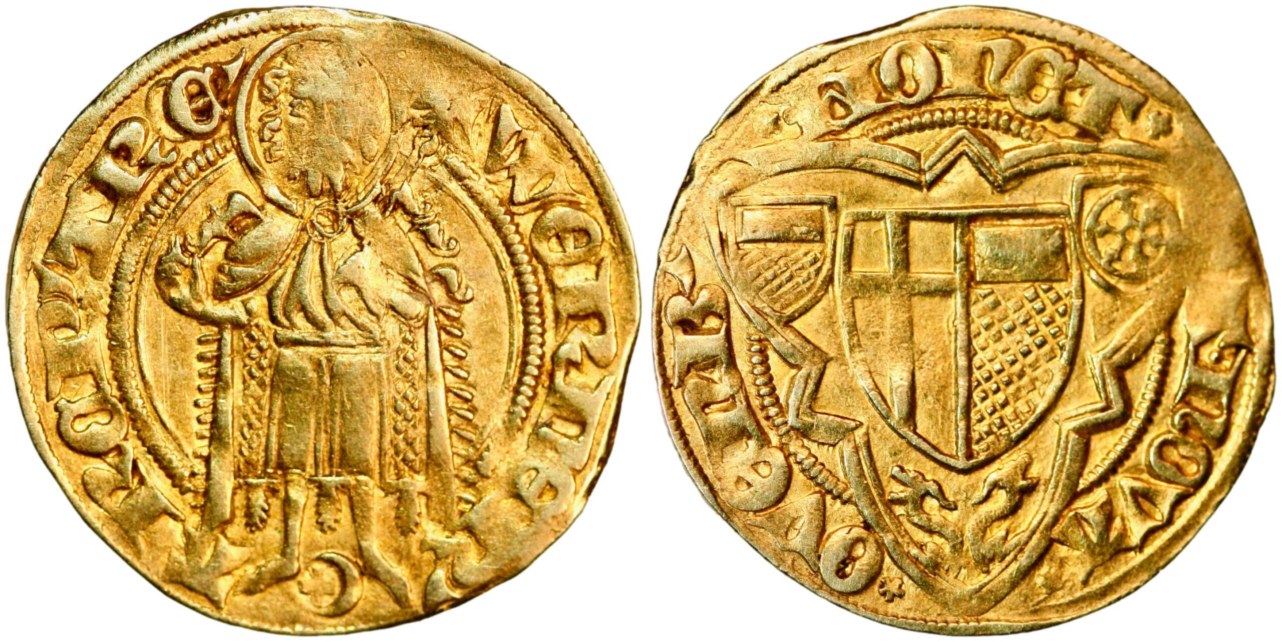 Germany, goldgulden (gold!) 1388-1418 | European Coins