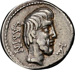 REPUBLIC - L. Titurius L.f. Sabinus, Rape of the Sabine Women - NGC VF ...