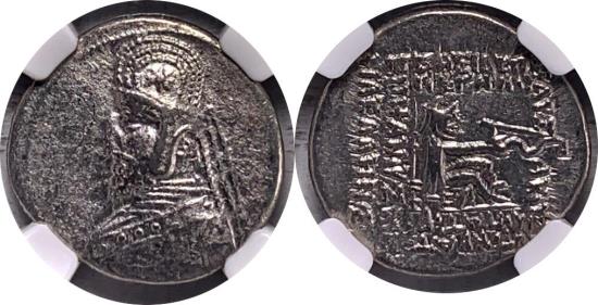 GREEK – ASIA - PARTHIA. Mithradates III, NGC VF 5/5 2/5 87-79 BC. AR ...