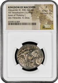MACADON: Alexander III / Ptolemy I Soter As satrap. NGC F 5/5 4/5 AR ...