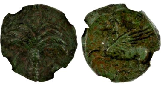 ZEUGITANA, CARTHAGE Sicily “Pegasus“ NGC Ch EF, “Pegasus“ 350-300 BC ...