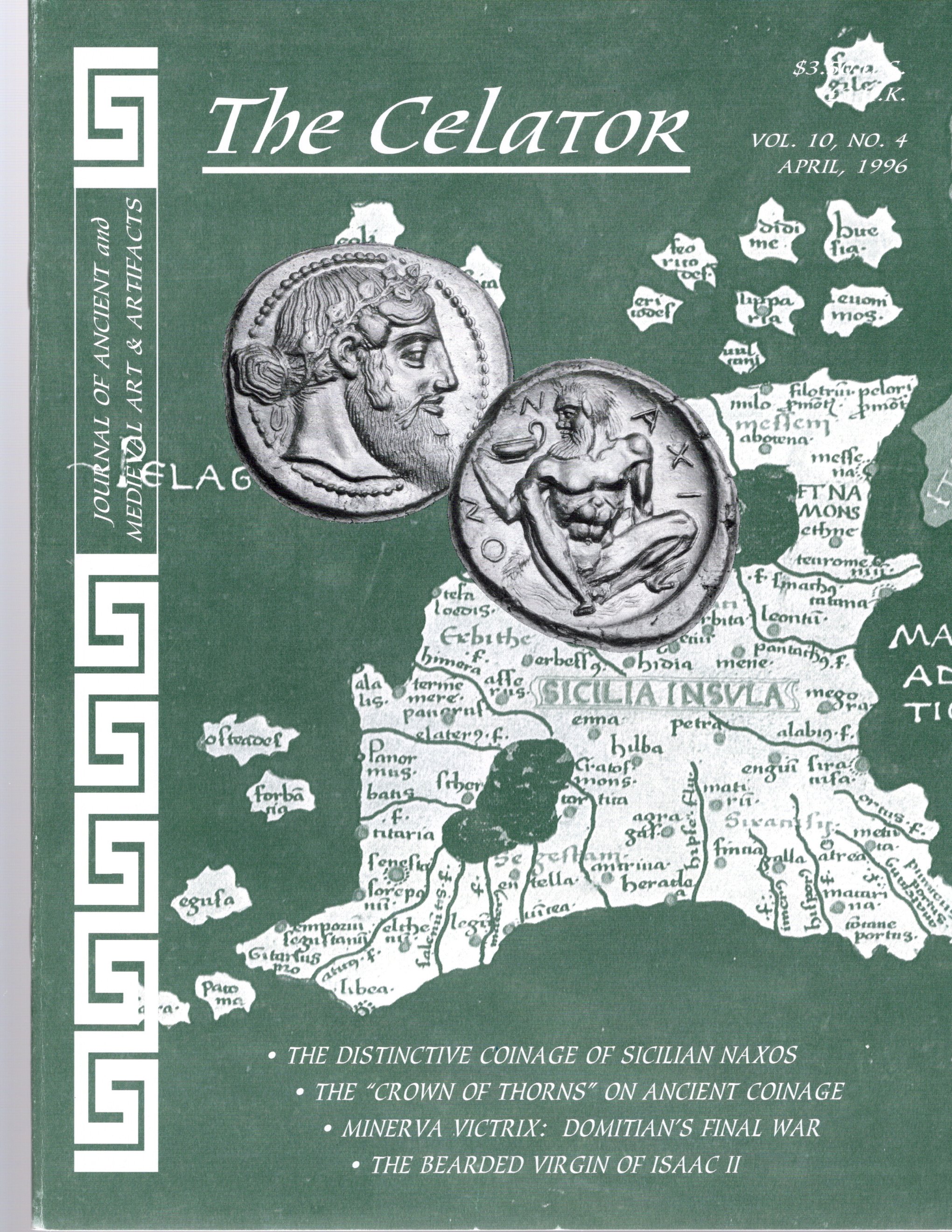 The Celator Magazine - April 1996 - Vol. 10. No. 4 - 60 Pages - $2.93 ...