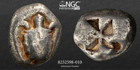AEGIAN, “TURTLE” – NGC VG 4/5 4/5 - Islands off Attica, AEGINA. AR ...