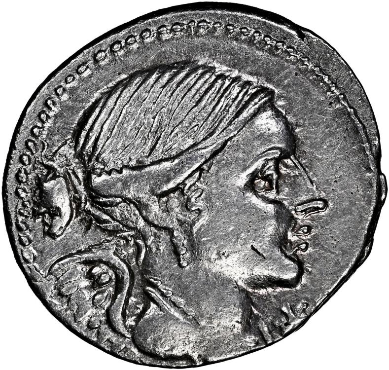 ROMAN REPUBLIC - L. Valerius Flaccus – NGC Ch XF 3/5 3/5 - 108-107 BC ...