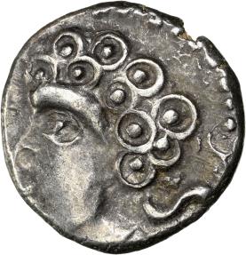 CELTIC - GAUL. Sequani. 50 BC AR Quinarius 1.92g 12mm. NGC CH XF 4/5 5/ ...