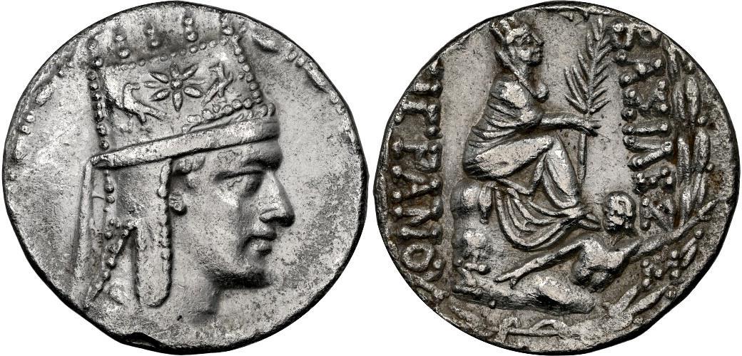 ARMENIAN KINGDOM. Tigranes II the Great NGC Ch XF 5/5 - 3/5. 95-56 BC ...