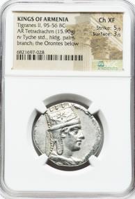 ARTAXIAD ARMENIAN KINGDOM. Tigranes II the Great NGC Ch XF 5/5 - 3/5 ...