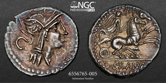 REPUBLIC - D. Silanus L.f. – NGC AU 5/5 5/5 – AMAZING IRIDESCENCENT ...