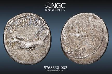 Marc Antony. (MARCUS ANTONIUS) - Denarius mint moving with M. Antonius ...