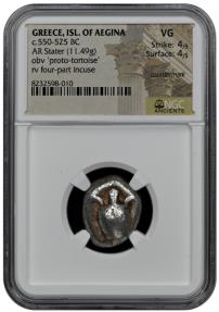 AEGIAN, “TURTLE” – NGC VG 4/5 4/5 - Islands off Attica, AEGINA. AR ...