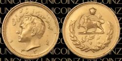 Iran, Pahlavi, Mohammadreza Shah Half Pahlavi Coin, Bank Issued 900 Gold, SH1330 (1951), 4.07g, 20mm