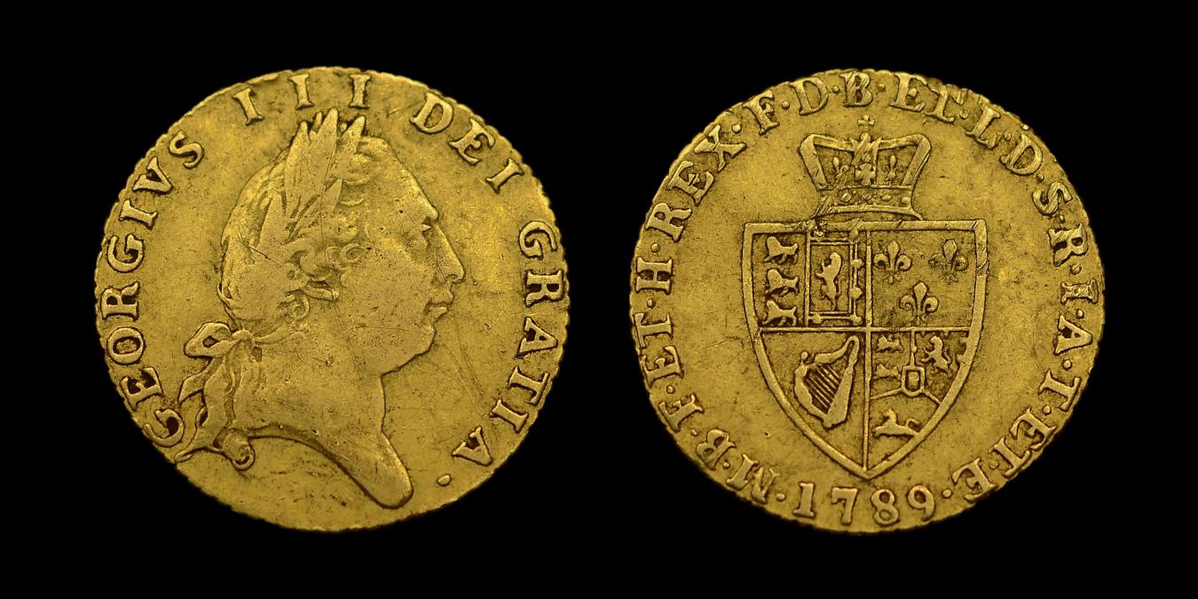 GEORGE III, 1789 GOLD HALF-GUINEA | European Coins