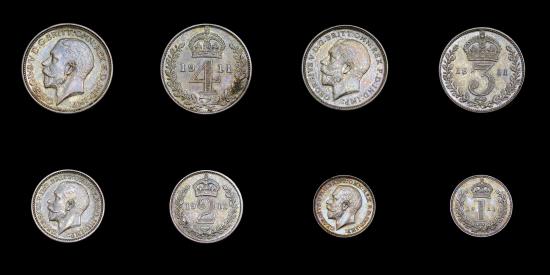 GEORGE V, 1911 GOLD PROOF LONG SET, CORONATION ISSUE, NGC GRADED