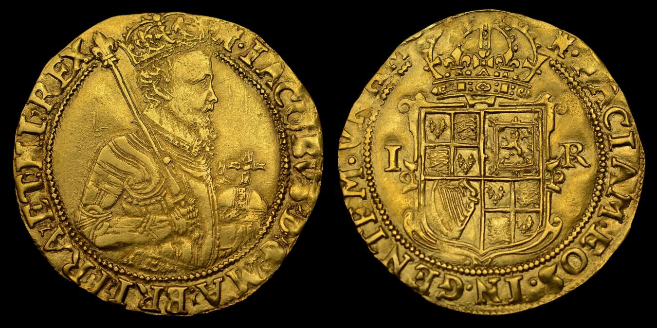 JAMES I, GOLD UNITE, SECOND COINAGE AU55 | European Coins