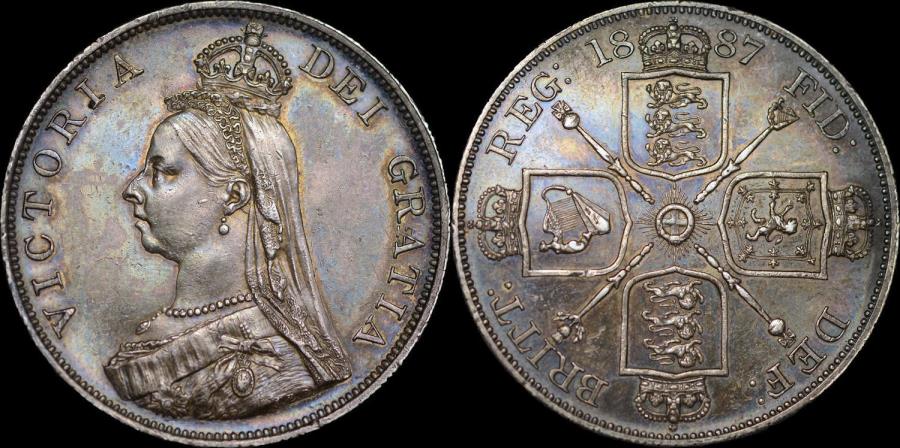 VICTORIA 1887 SILVER DOUBLE-FLORIN | European Coins