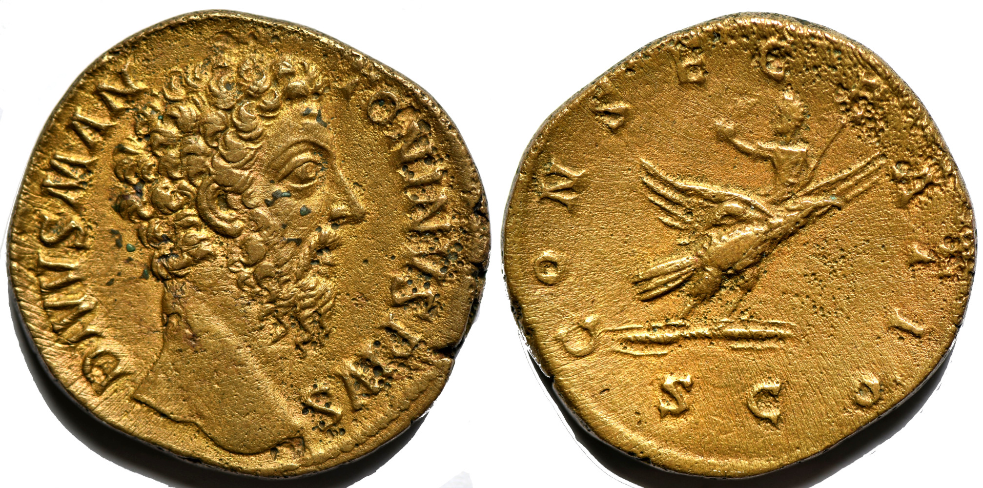 Divus Marcus Aurelius Æ Sestertius. Rome, after AD 180. RARE | Roman ...
