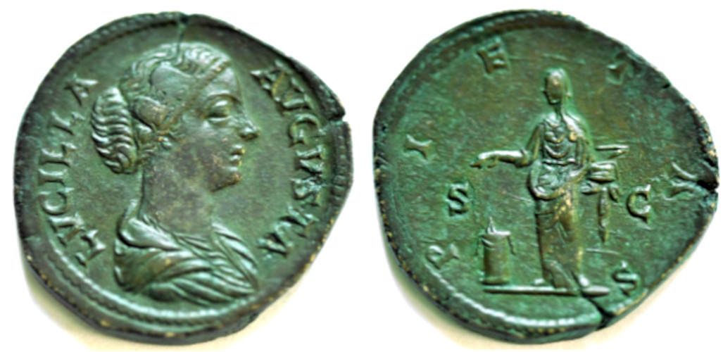 Lucilla AE Sestertius. Rome Mint 164-169 AD. PIETAS | Roman Imperial Coins