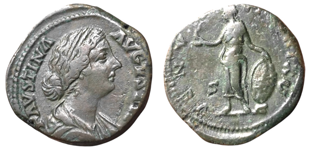 Faustina II (wife of M. Aurelius) Æ Sestertius. Rome, AD 161-176. VENVS