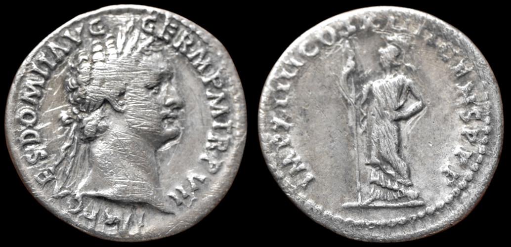 Domitian AR Denarius. Rome, AD 88. | Roman Imperial Coins
