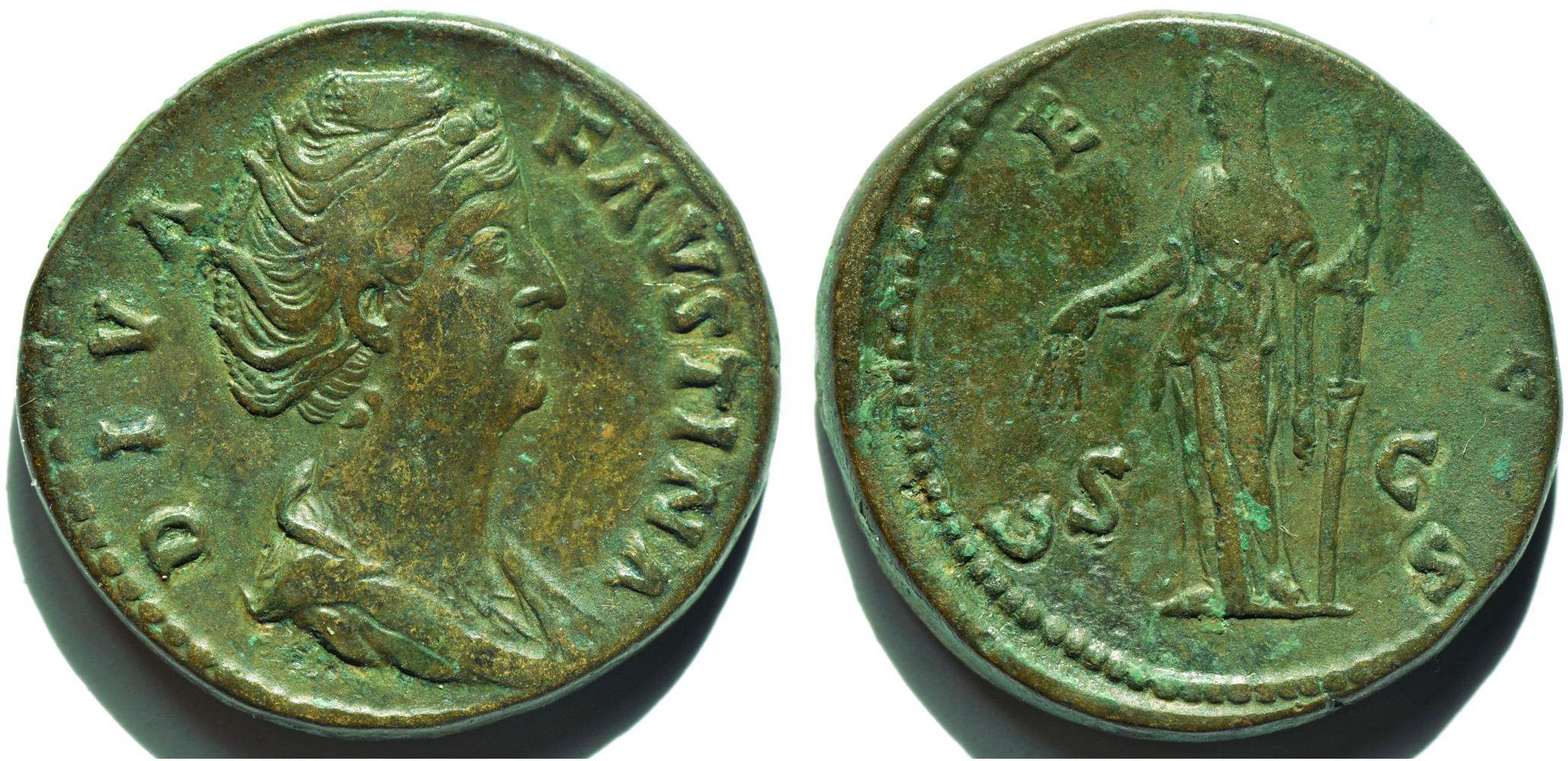 Diva Faustina Senior. Died AD 140/1. Æ Sestertius. Rome mint.