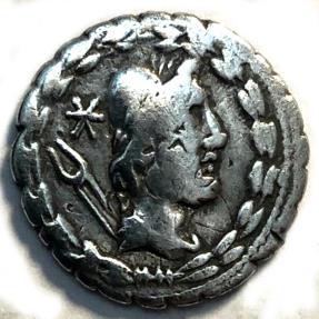 Roman Republic. L. Aurelius Cotta, AR Denarius Serratus Rome 105 BC