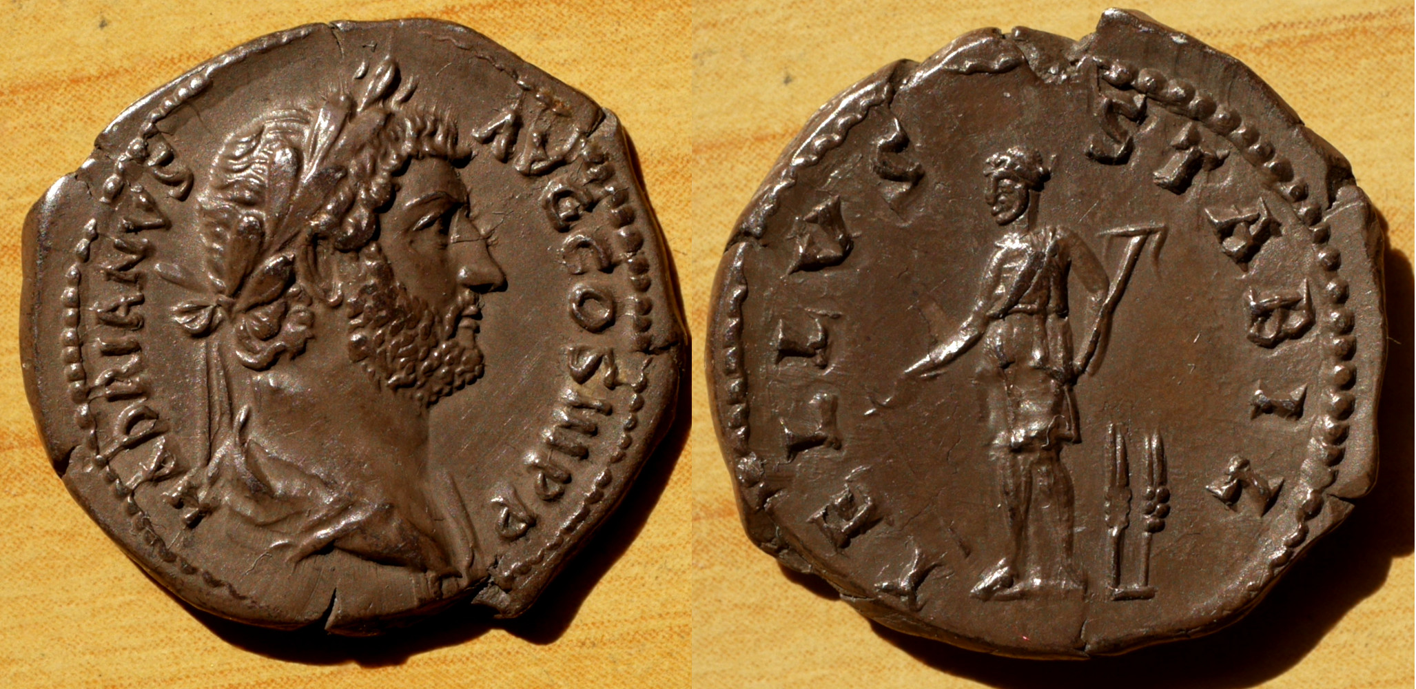 Hadrian AR Denarius. Rome, AD 134-138. VERY RARE | Roman Imperial Coins