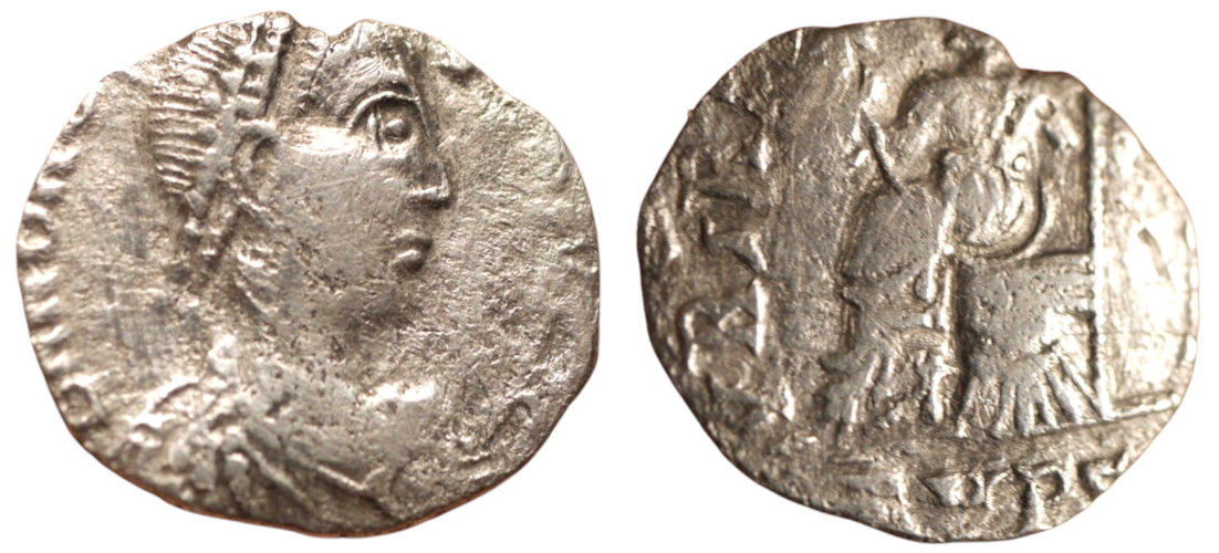 Vandals Honorius Gaiseric Silver Siliqua, Carthage after 439 - URBS ROMA