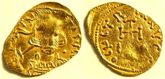 UNIQUE Constantine IV 668-685 Gold Tremissis Mint of Carthage