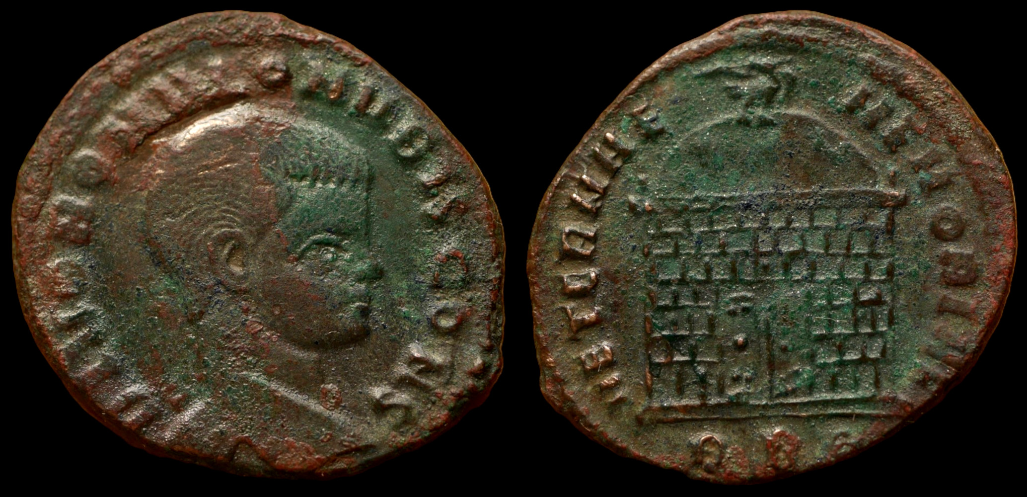 Divus Romulus (son of Maxentius). Died A.D. 309. Æ follis. RARE